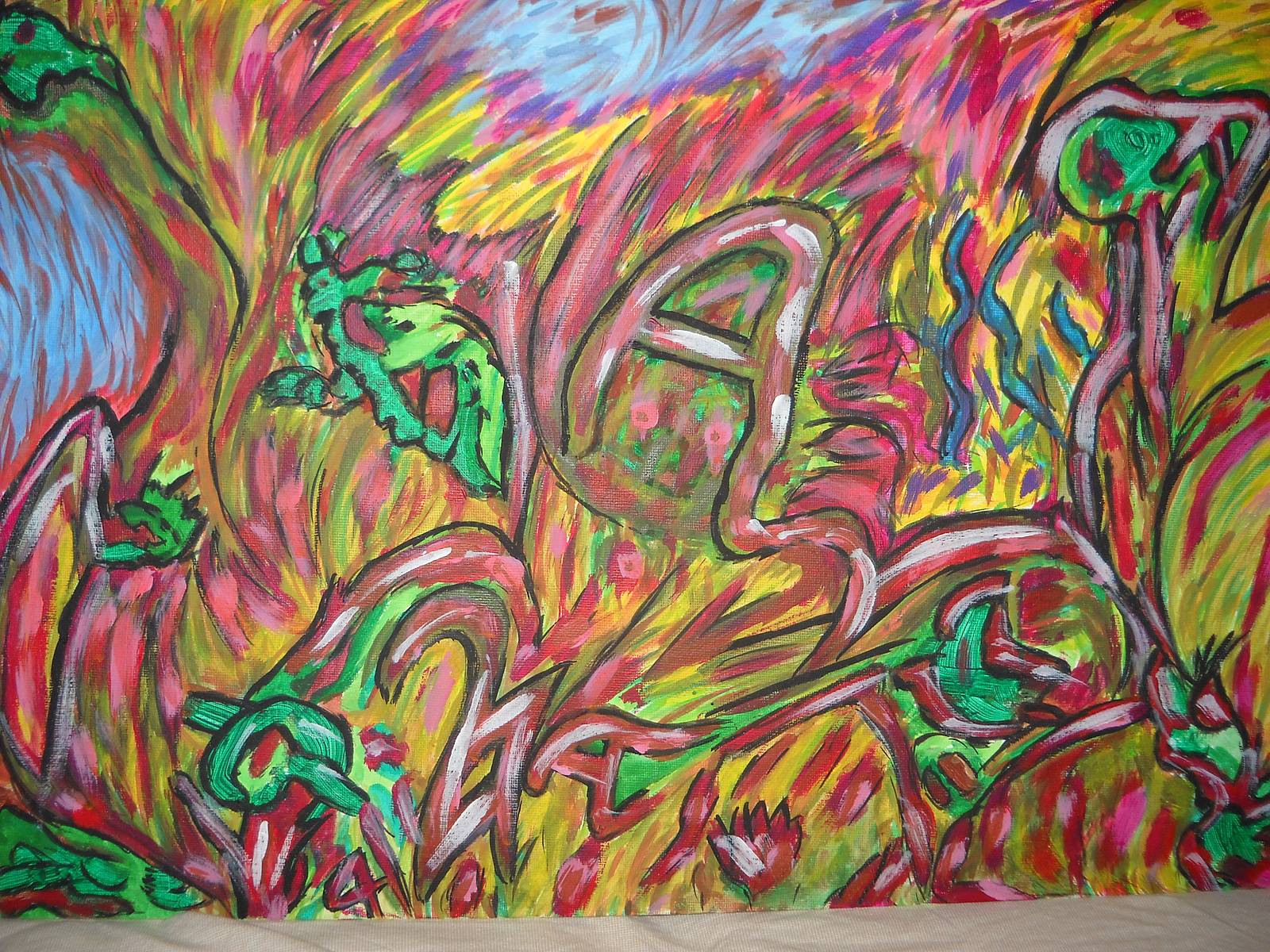 The world of "a" projective drawing on canvas acrylyque , Ydil-Claire