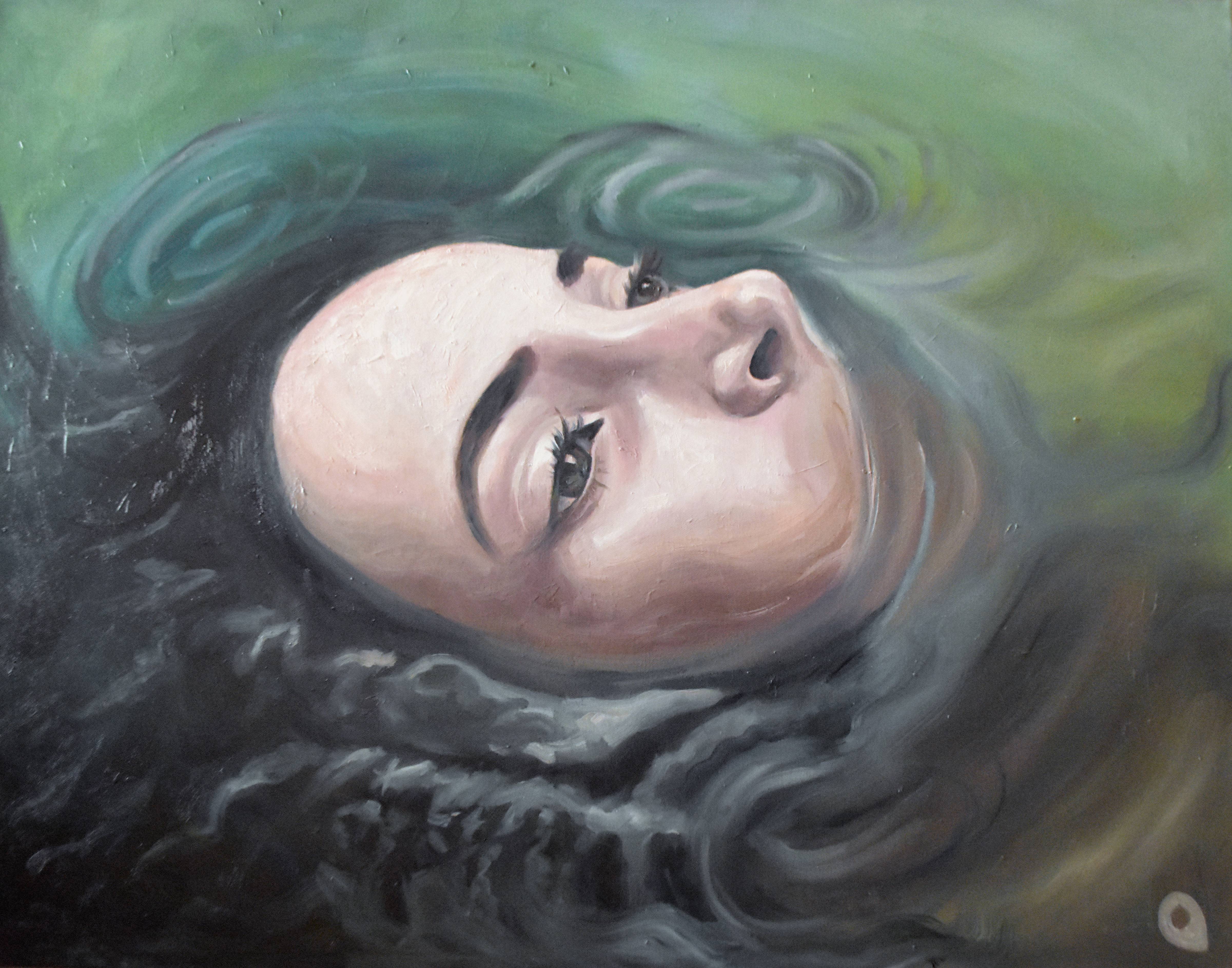 Woman Face In Water