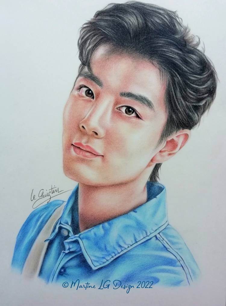 Drawings, Realistic portrait of Chinese actor Xiao Zhan, Page 587, Art ...