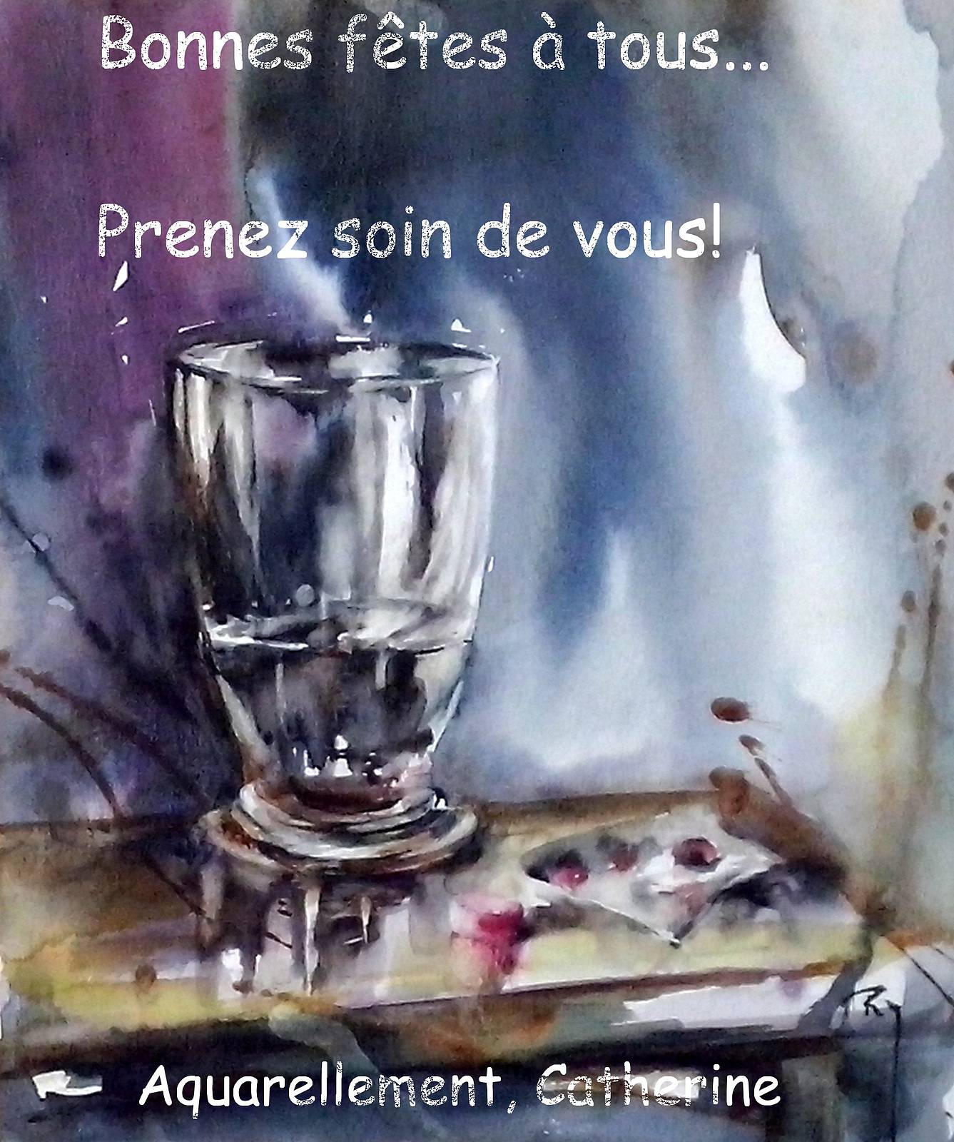 Bonnes fêtes, Page 6, Catherine Rey, Painters in watercolour, Artists